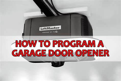 How To Program A Garage Door Opener