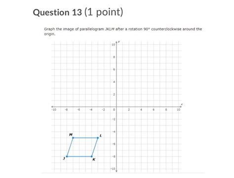 Solved Question 12 1 Point Graph The Image Of Rectangle