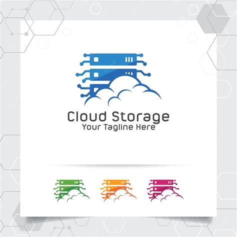 Premium Vector Cloud Hosting Logo Vector Design With Concept Of Server And Cloud Icon Cloud