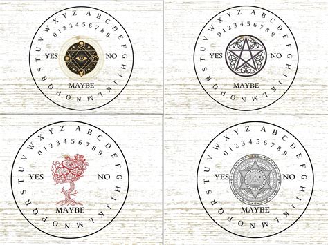 22 Pack Pendulum Board Printable Pendulum Board Print Divination