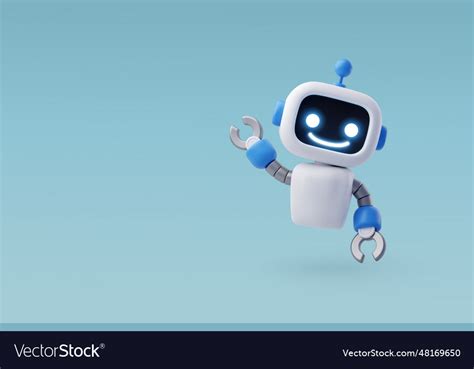 3d Robot Chatbot Ai In Science And Business Vector Image