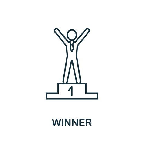 Winner Icon From Headhunting Collection Simple Line Winner Icon For Templates Web Design And