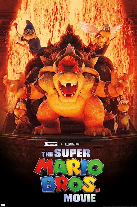 The Super Mario Bros Movie Bowser World Key Art Wall Poster