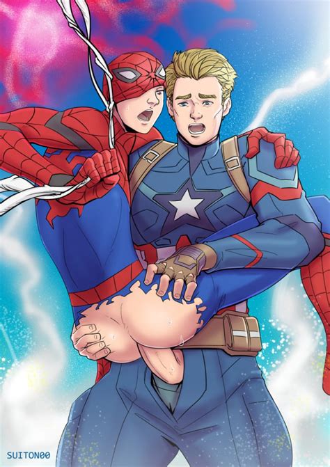 Post Avengers Captain America Marvel Peter Parker Spider Man Steve Rogers Suiton
