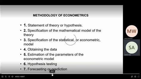 Introduction To Econometric Lecture 1 Youtube