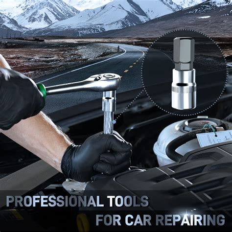 Disen 32 Piece HEX Bit Socket Set SAE Metric Allen Wrench Socket Set With Enhanced Storage