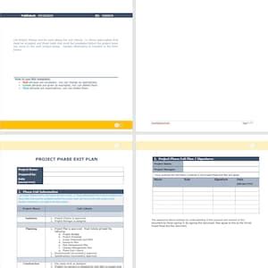 Project Exit Plan Template Etsy