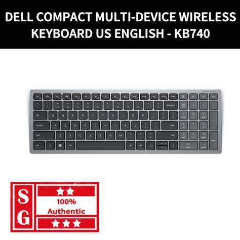 Dell Compact Multi Device Wireless Keyboard Us English Kb740 Dell Keyboard Dell Wireless
