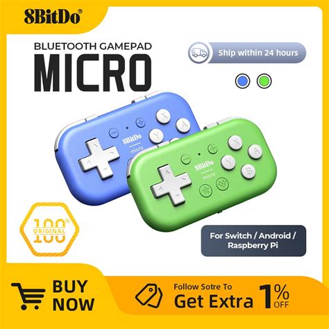 8bitdo micro bluetooth controller pocket sized mini gamepad for switch