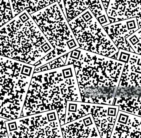 Seamless Black And White Code Pattern Stok Vektör Sanatı And Alışveriş