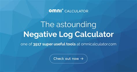 Negative Log Calculator Find Negative Logarithm Of A Number