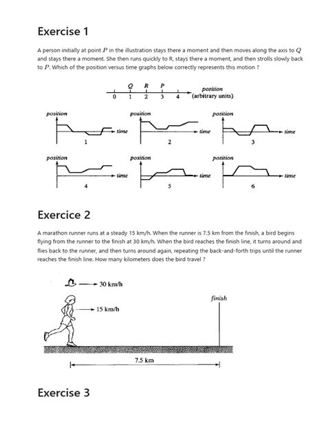 Exercise Session 3 Pdf Acceleration Velocity