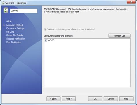 Configure Solidworks Pdm Standard Drawing To Pdf Convert Task