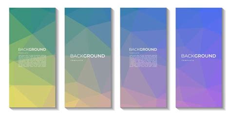 Premium Vector Set Of Brochures Geometric Abstract Colorful Gradient Background Vector