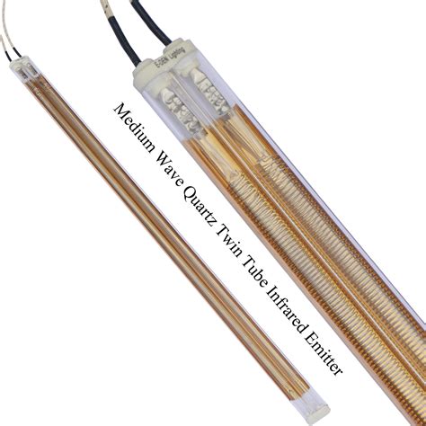 Quartz Infrared Heating Lamp Gold Reflector Twin Tube Shortwave Ir Lamp E Den China