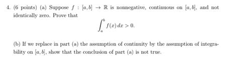Solved Points A Suppose F A BR Is Nonnegative Chegg