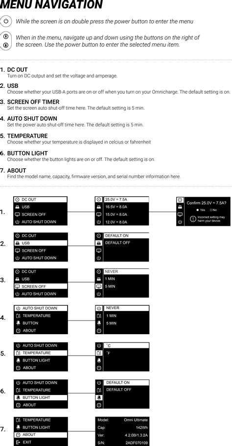 Menu Navigation