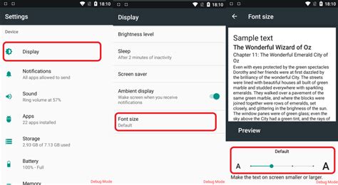 Changing Font Size