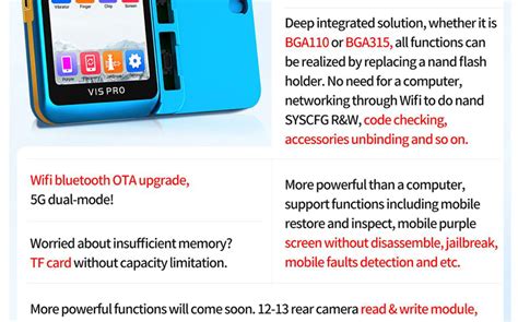 JC V1S Pro Hard Disk Write And Read Code Purple Screen True Tone Face ID Programmer For IPhone X