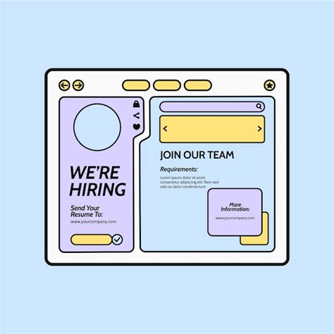 Premium Vector Job Hiring Ui Frame With Flat Design