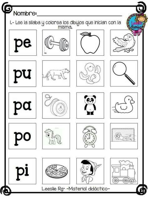 Consonantes L P S M 1st Grade Worksheets Science Worksheets Printable Worksheets Pre K