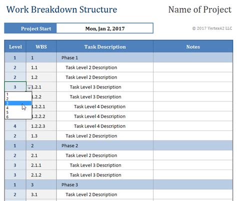 How To Display A Work Breakdown Structure In Excel ClickUp