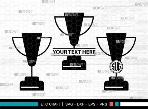 Trophy Icons Monogram Trophy Svg Champion Trophy Svg Trophys Award