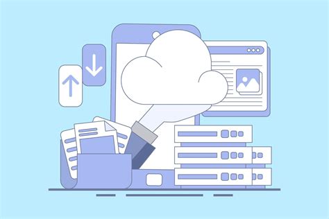 Cloud Storage Concept Cloud Technology Data Storage On Cloud Servers Cloud Computing Concept