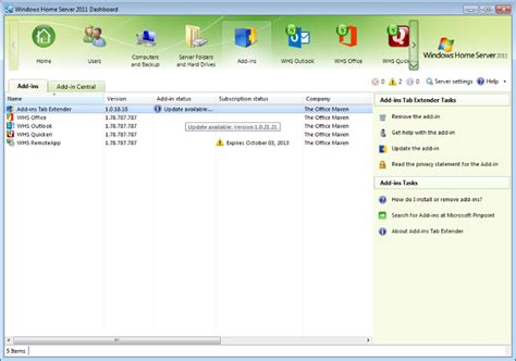 New Add In Add Ins Tab Extender With Add In Central