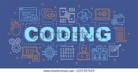 Computer Programming Word Concepts Banner Coding Stock Vector Royalty