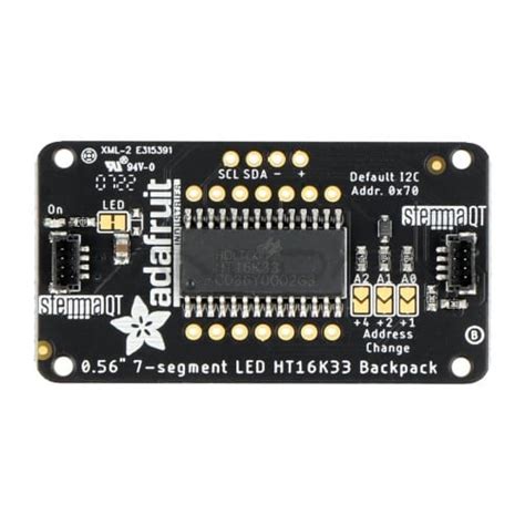 Adafruit 7 Segment Led Matrix Backpack Stemma Qtqwiic Adafruit 877