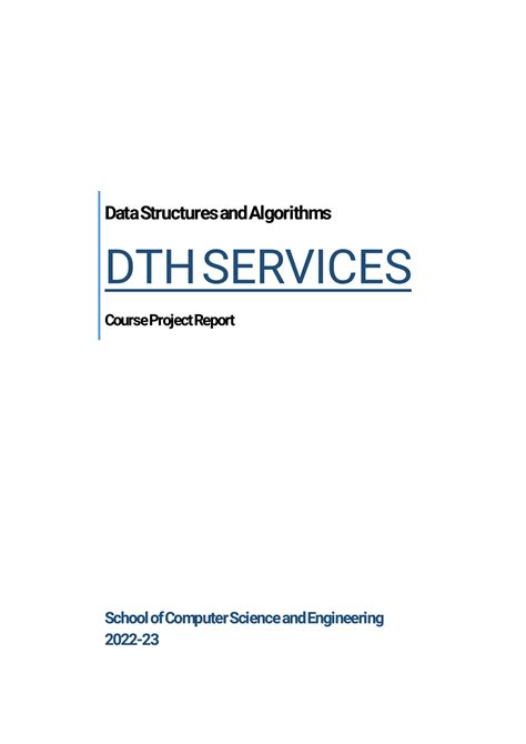 Dsa Report Dsa Datastructuresandalgorithms Dth Services