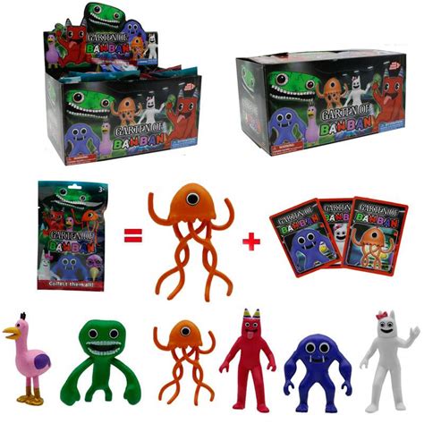24pcs Set Garten Of Banban Figure Toy Blind Bag Collectible Display Box Cartoon Doll Model