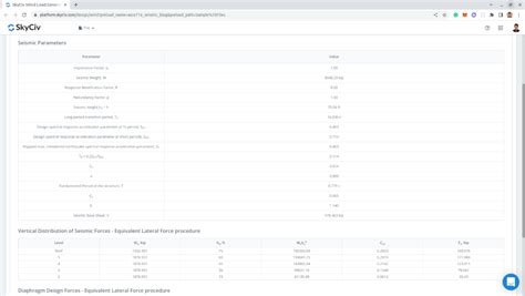 ASCE 7 16 Seismic Load Calculation Example Using Equivalent Lateral Force Procedure SkyCiv
