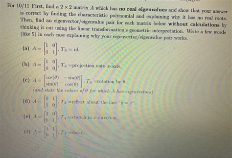 solved for 10 11 first find a 2 x 2 matrix a which has no