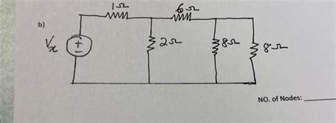 solved identify the number of nodes in each circuit below