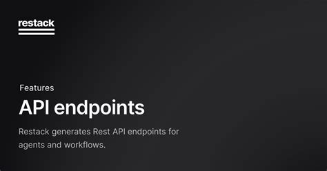 Api Endpoints Restack