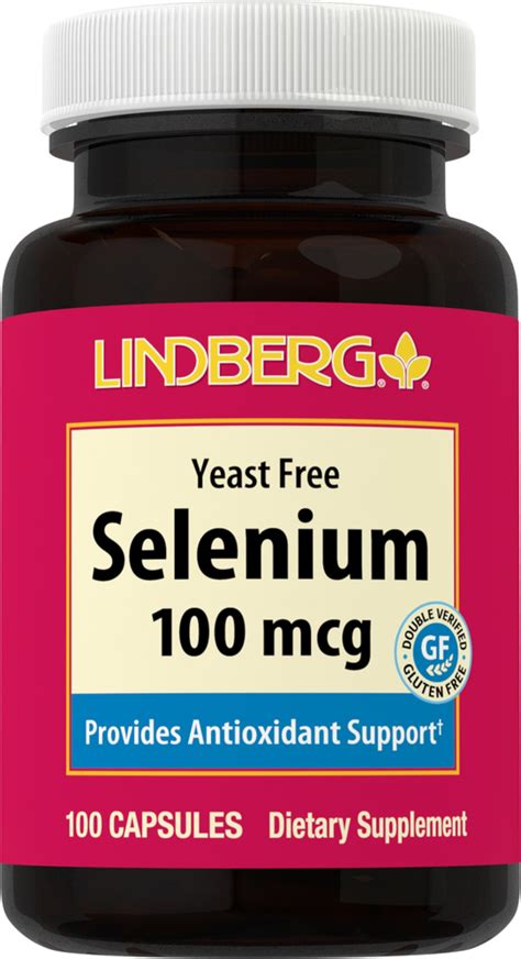 Selenium Yeast Free 100 Mcg 100 Capsules Lindberg