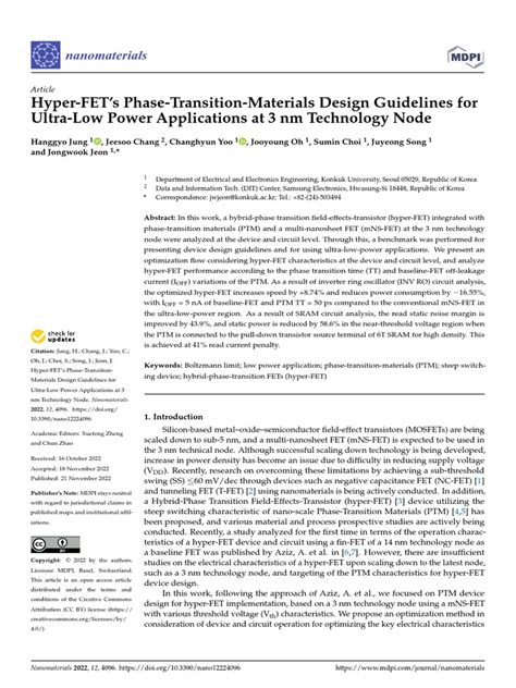Hyper Fets Phase Transition Materials Design Guidelines For Ultra Low