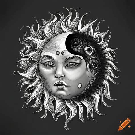 Half Moon Half Sun Symbol