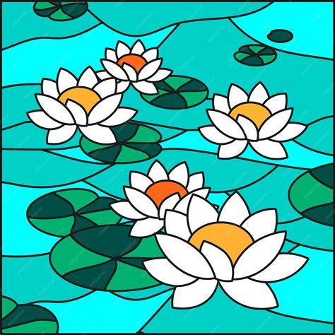 평면 디자인 스테인드 글라스 배경 무료 벡터