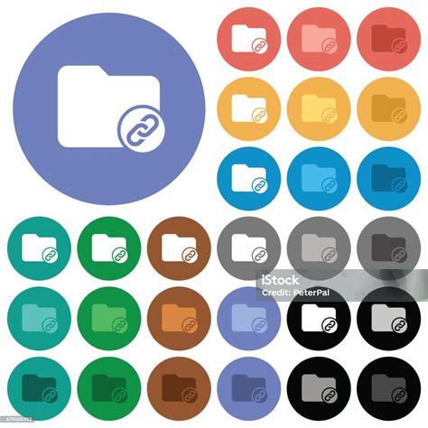 플랫 멀티 라운드 첨부 파일 디렉터리 색 아이콘 가상현실에 대한 스톡 벡터 아트 및 기타 이미지 가상현실 건축물 다중 색상 Istock