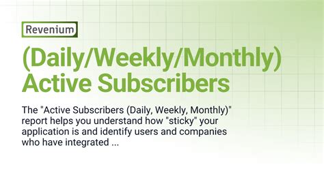 Dailyweeklymonthly Active Subscribers Revenium Developer Docs