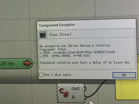 An Exception Of Timer Component Grasshopper Developer Mcneel Forum