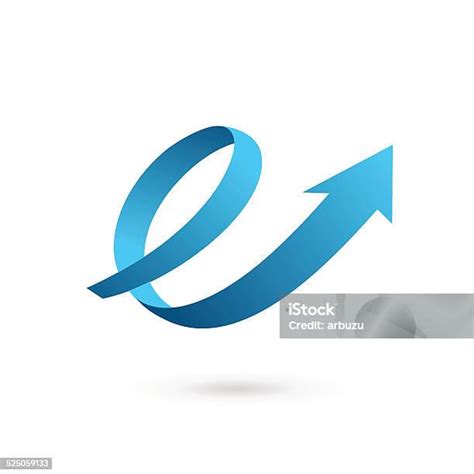 알파벳 E 화살표 루프 휘장 아이콘크기 디자인 템플릿 요소는 0명에 대한 스톡 벡터 아트 및 기타 이미지 0명 기업 재무와