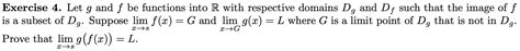 Solved Exercise 4 Let G And F Be Functions Into R With