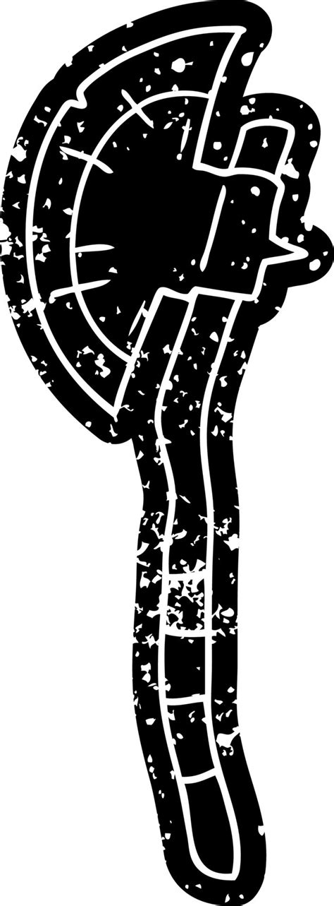 Grunge Icon Drawing Of A Medievil Axe 11283339 Vector Art At Vecteezy