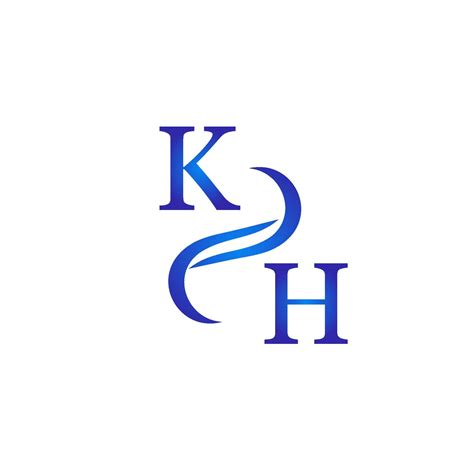 Kh Blue Logo Design For Your Company Vector Art At Vecteezy