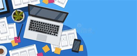 Ux Design Concept Web Banner Stock Illustration Illustration Of