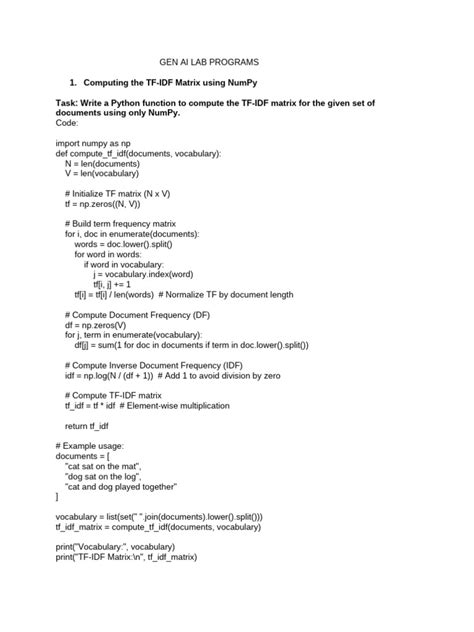 Gen Ai Lab Programs Pdf